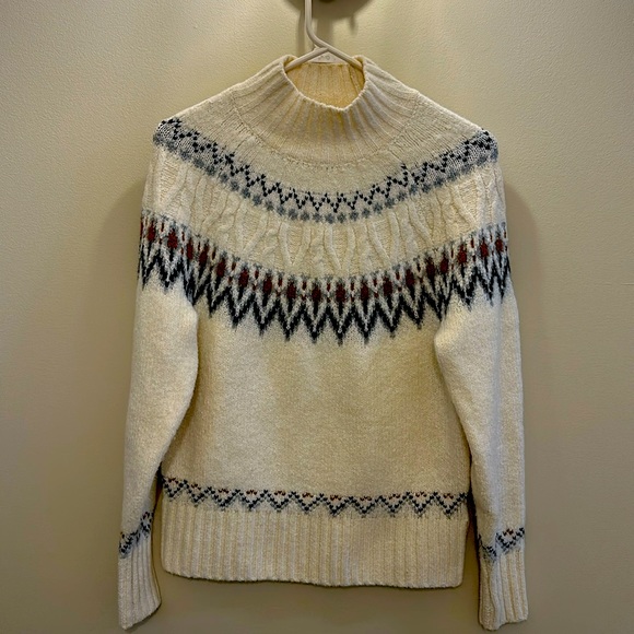 Nicole Miller | Sweaters | Artelier Nicole Miller Mock Fair Isle ...